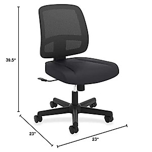 HON ValuTask Task Chair, Mesh Back Computer Chair for Office Desk, Black (HVL205)