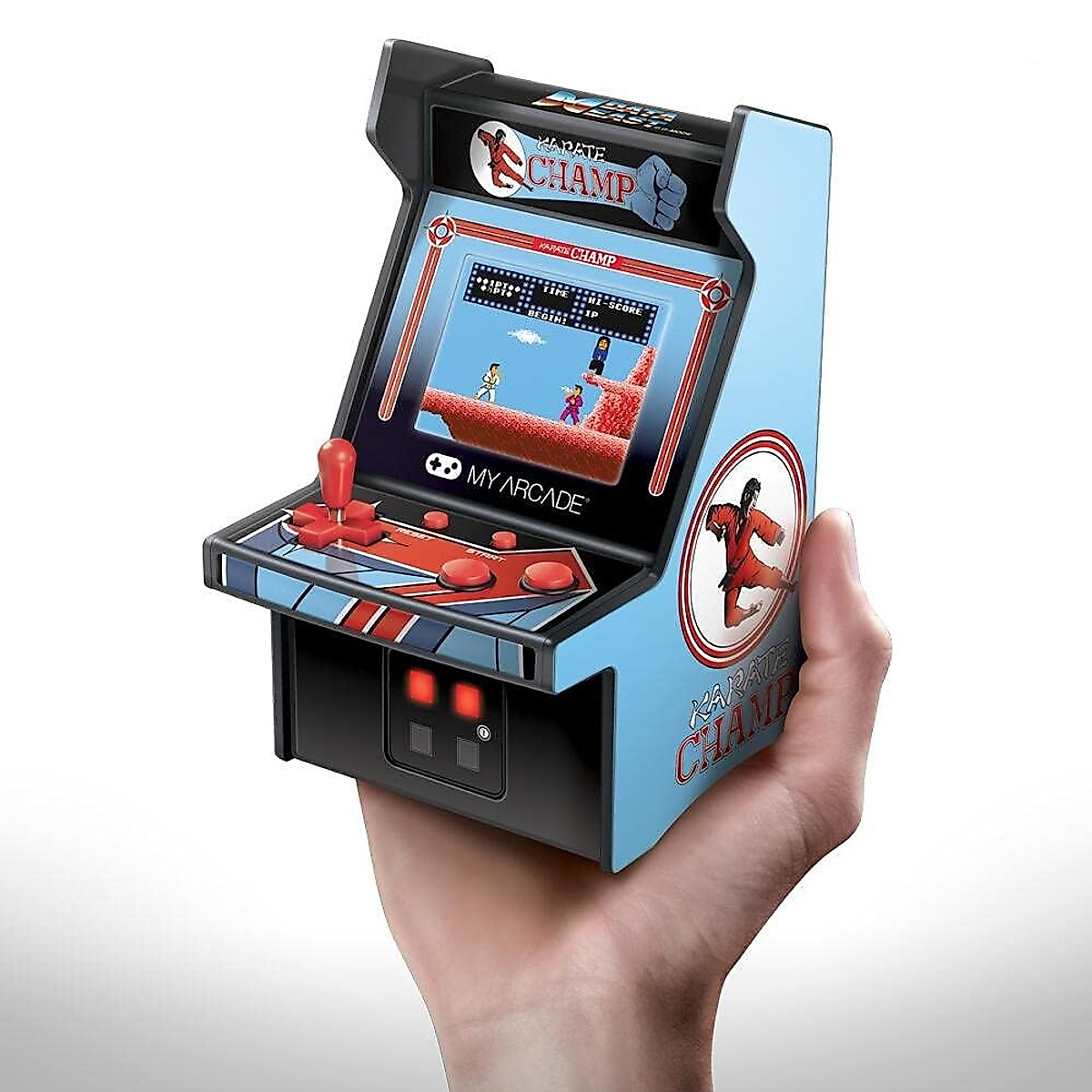 My Arcade Karate Champ Micro Player Arcade Machine: Fully Playable, 6.75 Inch Collectible, Color Display, Speaker, Volume Buttons, Headphone Jack - Electronic Games