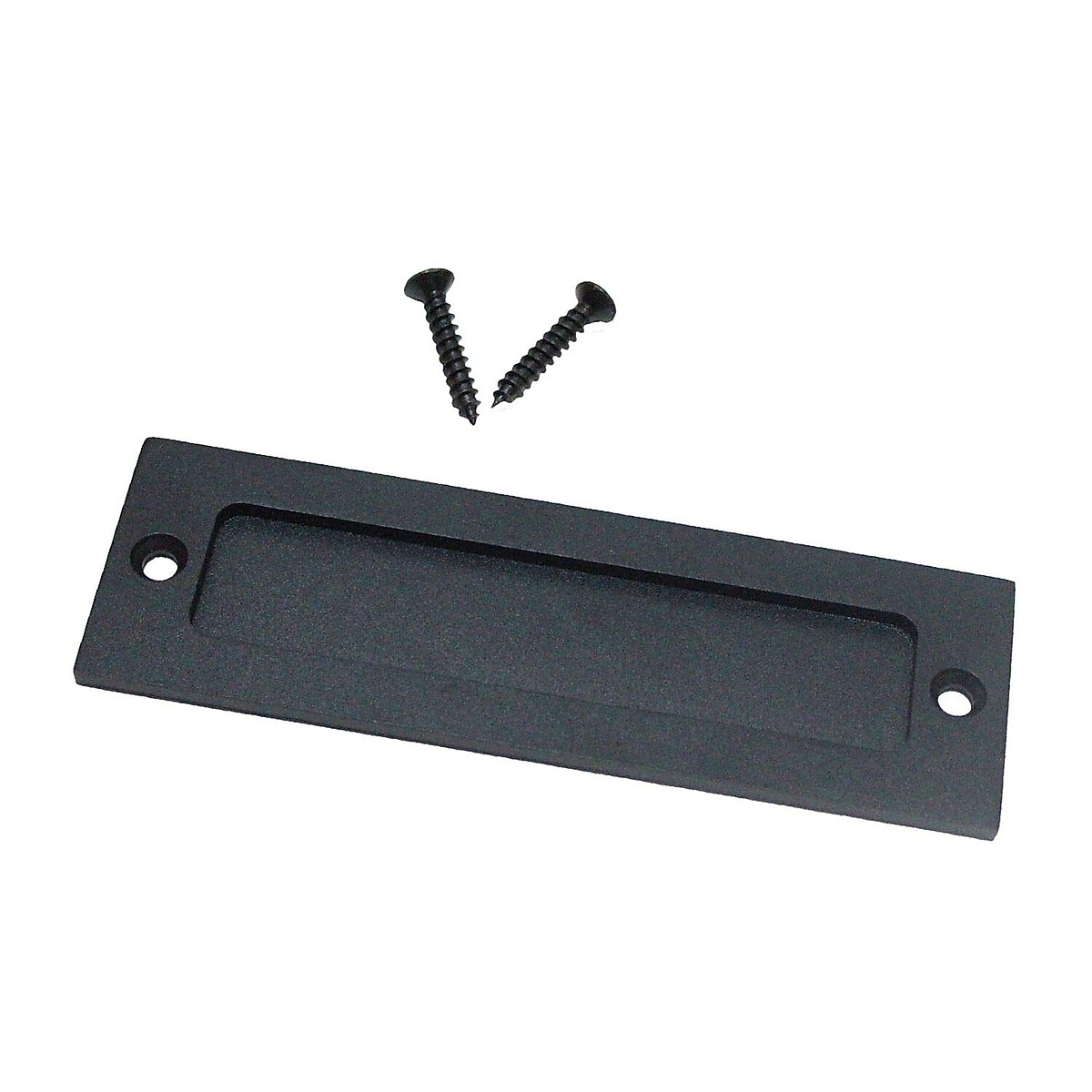 Orgerphy 7” Barn Door Handle Finger Pull Set (1 Pack) in Black | Heavy Duty Modern Simple Invisible Handle for Gates Garages Sheds Barn Door, Pocket Door | with Flat Bottom Easy to Install