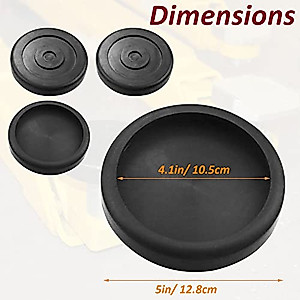 Bolaxin Round Rubber Arm Pads for BENDPAK DANNMAR Lift Set of 4 HD Slip on # 5715017