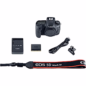 Camera Bundle for Canon EOS 5D Mark IV DSLR Camera Body Only + Accessories (Extra Battery, Battery Grip, 128GB, and Deluxe Case)