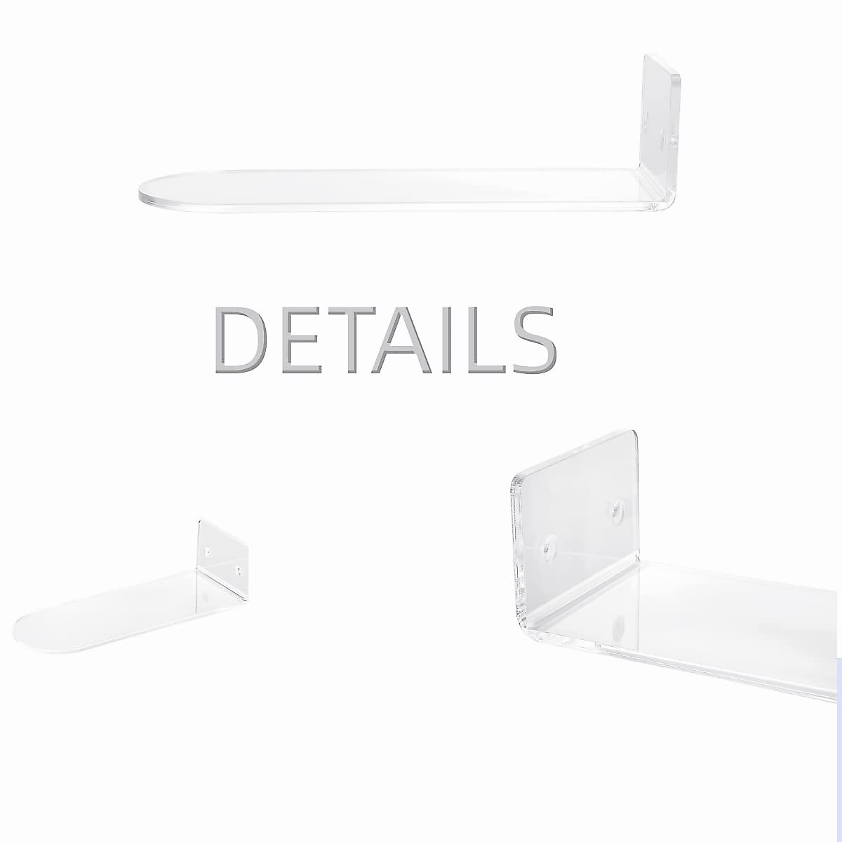 IEEK Floating Shoe Display 8 Pack,Levitating Acrylic Shoe Shelf for Wall,Clear Wall Mounted Shoe Rack Sneaker Display Shelves Space Saving Shoe Organizer Holder for Sneaker Collection