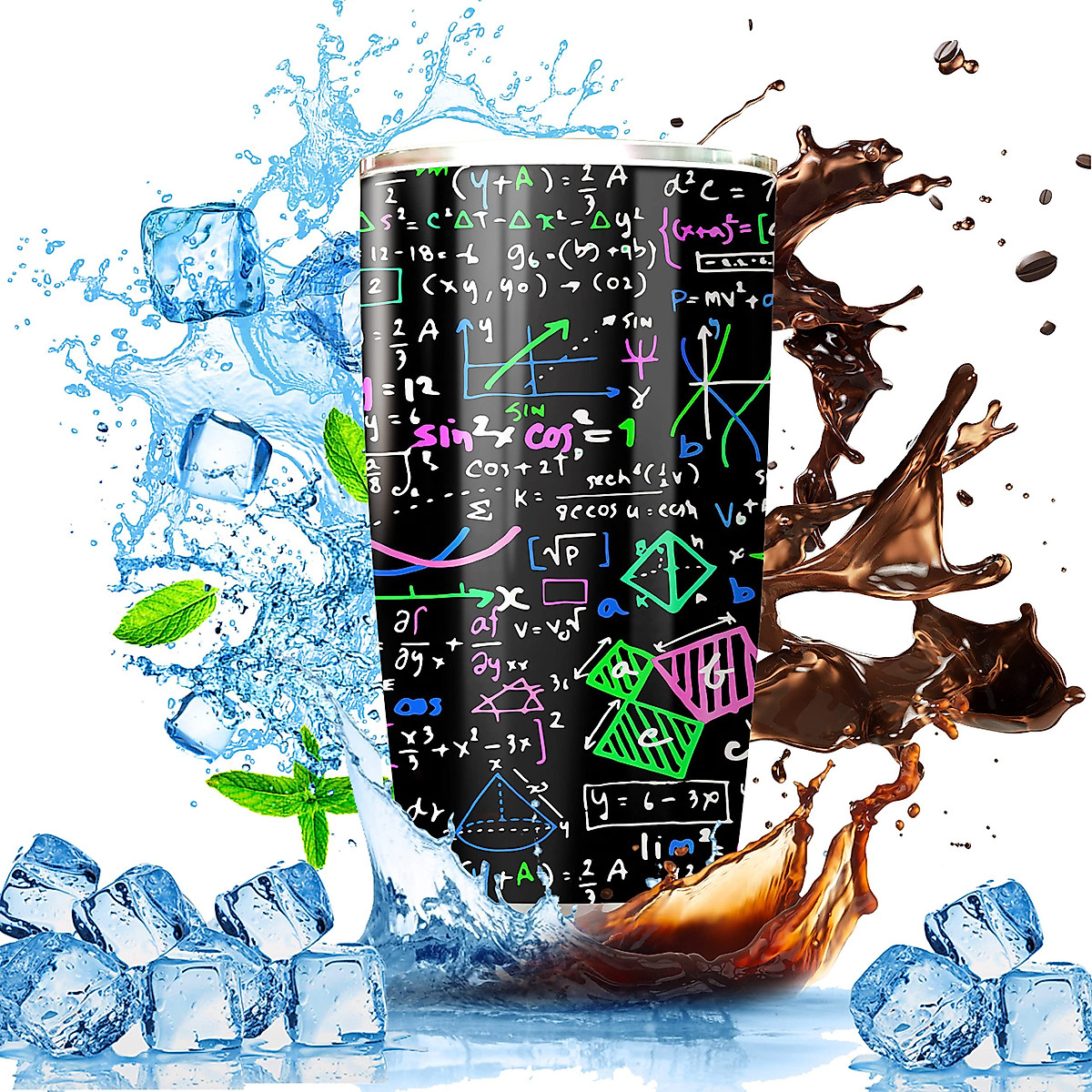 CHICKOR Math Teacher Gift - Male Teacher Appreciation Gifts - Funny Math Teacher Tumbler 20 Oz For Men - Math Mug - Unique Gifts Ideas For New Teachers, Women, Math Lovers, Assistant From Student