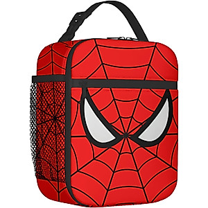 suzzc Reusable Anime Lunch Box Insulated Lunch Bag Large Capacity Durable Lunch Tote for Men Women Gift Travel Hiking