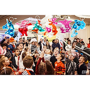 (School Students Gift and Party Favors) 15 Packs Bulk Mini Pop Keychain Backpack Fidget, Santa Claus Christmas Tree Decoration,Window and Wall Stickers