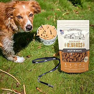 moofin Dog Biscuits, 2 Lbs, Nut'R'Nipz Peanut Butter Biscuits, Includes SS Pet Training Whistle, Wafer-Like, for All Life Stages, Convenient On-The-Go Dog Snacks, Resealable Bag~ [Pack of 4]