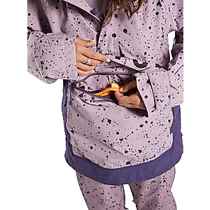Burton Women's Standard Frostner 2L Anorak Jacket, Elderberry Spatter/Violet Halo, X-Small