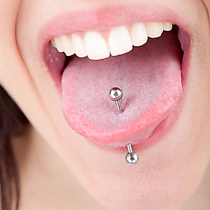 CrazyPiercing 12Pcs Different Color Tongue Rings Surgical Stainless Steel Tongue Piercing 14G 16mm Length Straight Barbell Piercing Jewelry