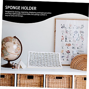 LIFKOME 4pcs Box Jewelry Box Pad White Serving Tray Ring Display Holder White Earrings Jewelry Insert Tray Jewelry Insert Mat Foam Ring Holder Rings Insert Display Mat Jewelry Supplies