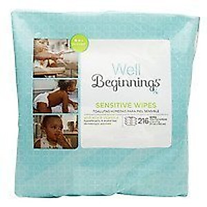 Well Beginnings Wipes Refill Sensitive, 216 ea