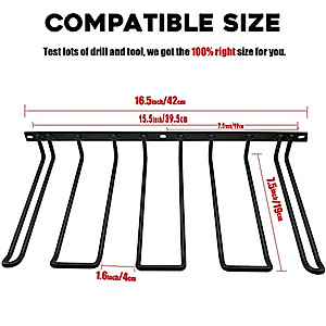 2 Pack Drill Holder, Power Tool Organizer Wall Mount, 80lb Heavy Duty Bearing Capacity Garage Storage, 4 Cordless Metal Shelf, Utility Storage Rack for Dewalt Cordless Tools Father Day Gifts