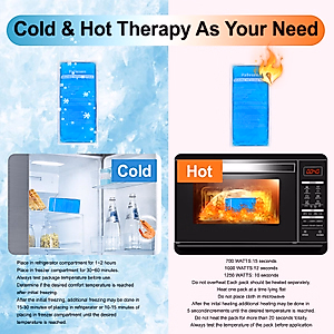 Pallesen Gel Ice Packs for Injuries Reusable Gel Reusable Hot Pack & Cold Pack Compress for Injury, Pain Relief, Rehabilitation, Flexible Therapy, for Knee, Back, Neck, Wrist, Ankle (5 Pack - Blue)