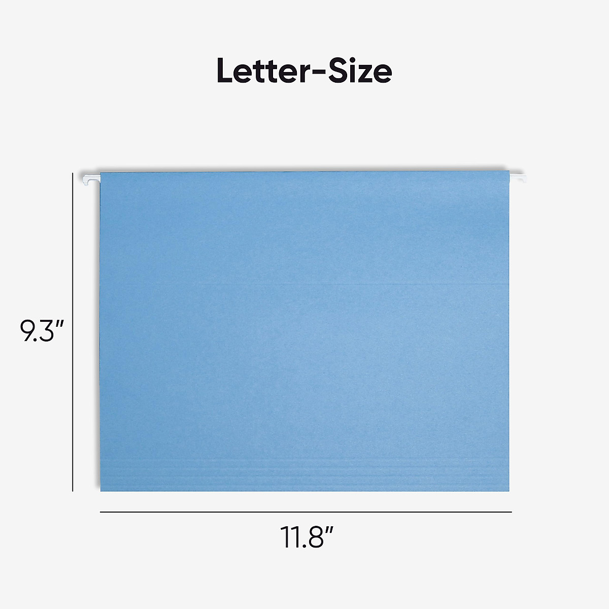 Smead Standard Hanging File Folders, 25 Count, Blue, 1/5-Cut Adjustable Tabs, Letter Size (64060)