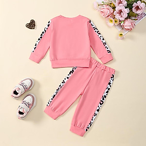 Jeinxcn Toddler Little Girl Clothes Long Sleeve T-Shirt Tops Pants Outfits Set 3-4T