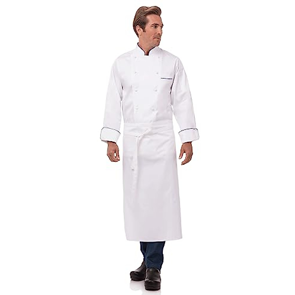 Chef Works Unisex Tapered Apron, White, One Size