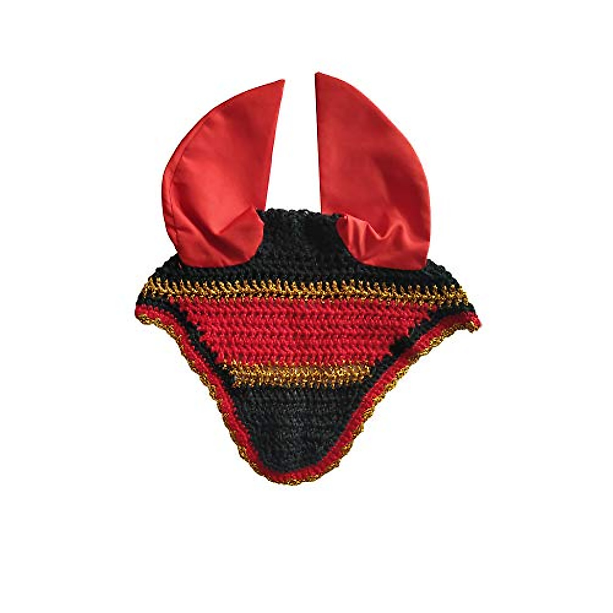 Avani Creations Ad Horse Ear Net Crochet Fly Veil Equestrian Fly Bonnet/Veil/mask Standard Size