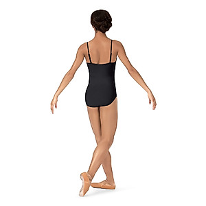 Theatricals Womens Cotton Pinch Front Camisole Leotard Black L TH5532