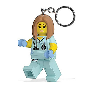 LEGO Nurse Keychain Light and Silicone Bag Tag Bundle