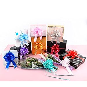 Big Bow for Present Basket Bows for Gift Wrapping Car Bows Big Car Bow Package Bows Large Pull Bows Bulk B2-Deep Pink-10pcs