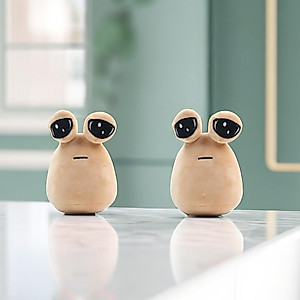 JIXIAOZUAN 8.6in Alien Pou Plush Toy,Cute Emotion Alien Plushie Stuffed Animal Pillow Christmas Birthday Gifts for Boys and Girls (2pcs Alien Plush Toy)