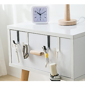 eywlwaar Over The Cabinet Door Single Hooks 5 Pack (Black)