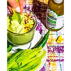 Serrano Hot Sauce by Yellowbird - Serrano Pepper Sauce with Serrano Peppers, Cucumbers, and Lime - Plant-Based, Gluten Free, Non-GMO Hot Pepper Sauce - Homegrown in Austin - 19.6 oz