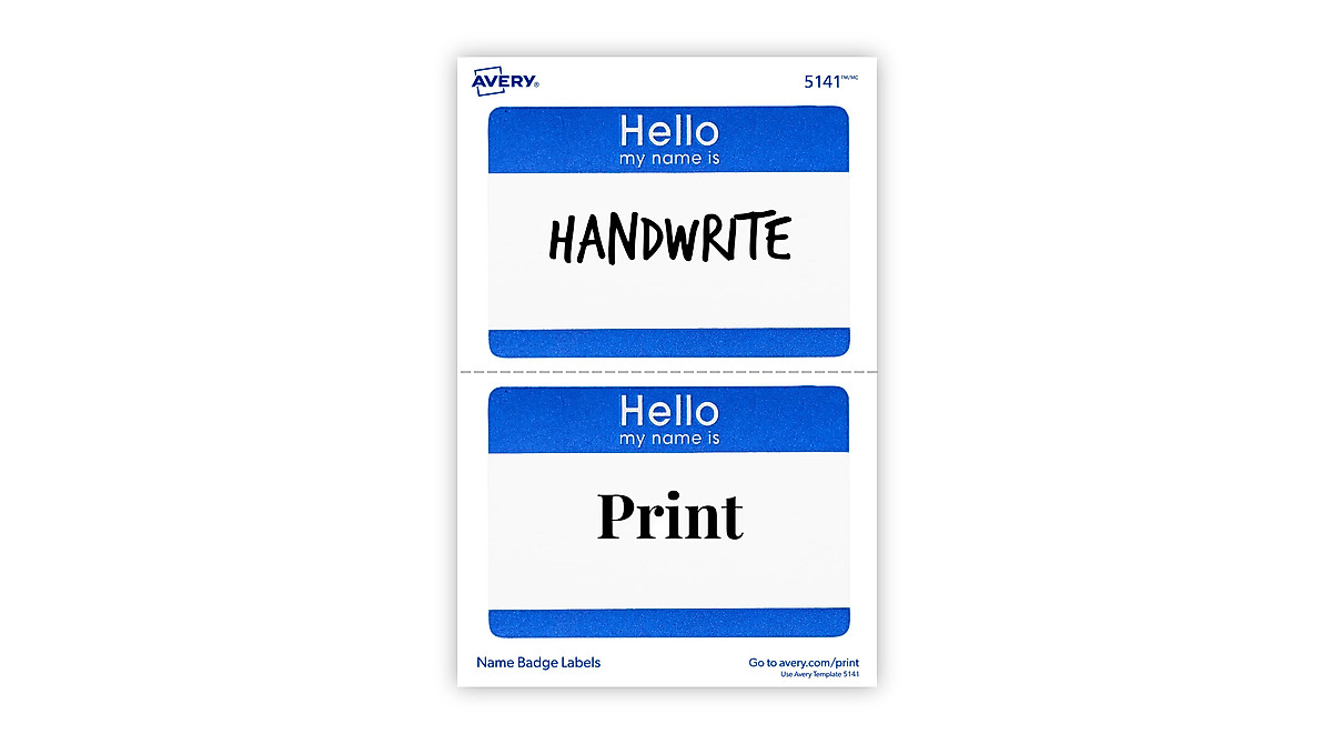 Avery Hello My Name Is Removable Name Tags