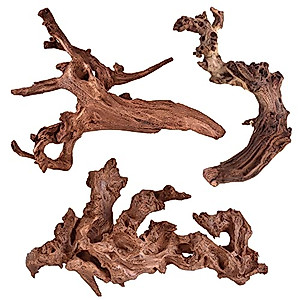 majoywoo Natural Coral Driftwood for Aquarium Decor Fish Tank Decorations, Assorted Driftwood Branch 6-10" 3 Pcs, Reptile Decor…