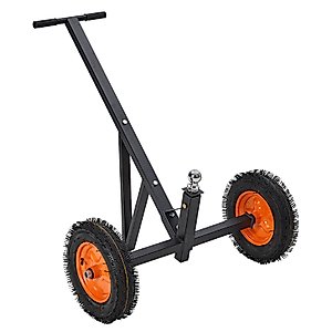 Adjustable Trailer Dolly, 600lbs Load Capacity, Carbon Steel Trailer Mover with 17.71''-26'' Adjustable Height, 12" Pneumatic Tires for Moving Boat Trailers/Utility/RV/Cargo Trailers