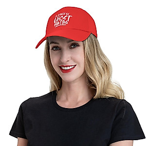 I'd Rather Be Ghost Hunting Adjustable Baseball Hat Unisex Adult Sports Cap Red Outdoor Uv Protection