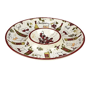 Certified International Wine Country Chip & Dip, Multicolored