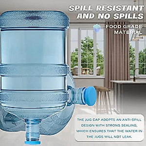 3 & 5 Gallon Water Jug Cap - Silicone Reusable Replacement Cap Fits 55mm Bottles, Pack of 4 (4 Pcs Water Jug Caps)