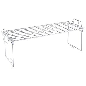 Whitmor Wire Grid Stacking Shelf Medium, 7"D x 18"W x 7"H, White