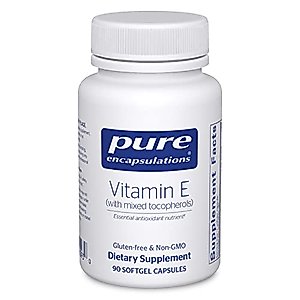 Pure Encapsulations Vitamin E (with Mixed Tocopherols) | Antioxidant Supplement to Support Cellular Respiration and Cardiovascular Health* | 90 Softgel Capsules