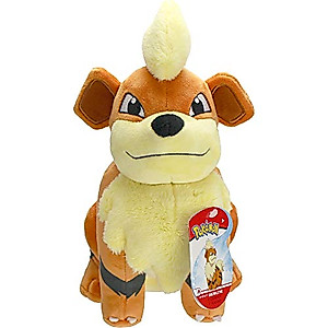 Wicked Cool Toys Pokemon Growlithe Plush Stuffed Animal - 8 inches