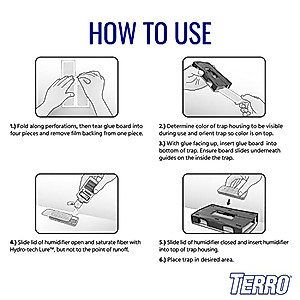 TERRO T3220 Refillable Spider & Insect Trap Attracts Pests with Hydro-tech Lure – Includes 2 Traps & 8 Glue Boards , Brown