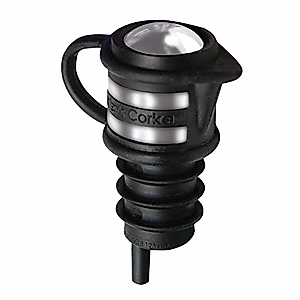 Haley's Corker Platinum Wine Stopper, Black