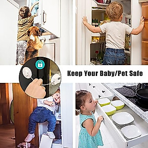 2pcs Refrigerator Lock, Fridge Locks for Kids Self Adhesive No Drilling Refrigerator Door Locks Freezer Lock for Cabinet Window Drawer Appliances