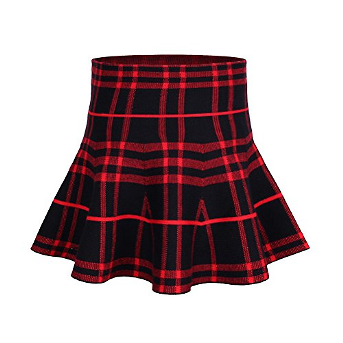 storeofbaby Little Girl Plaid Tutu Pettiskirt Skirt for Party 11-12 Years, Black Red