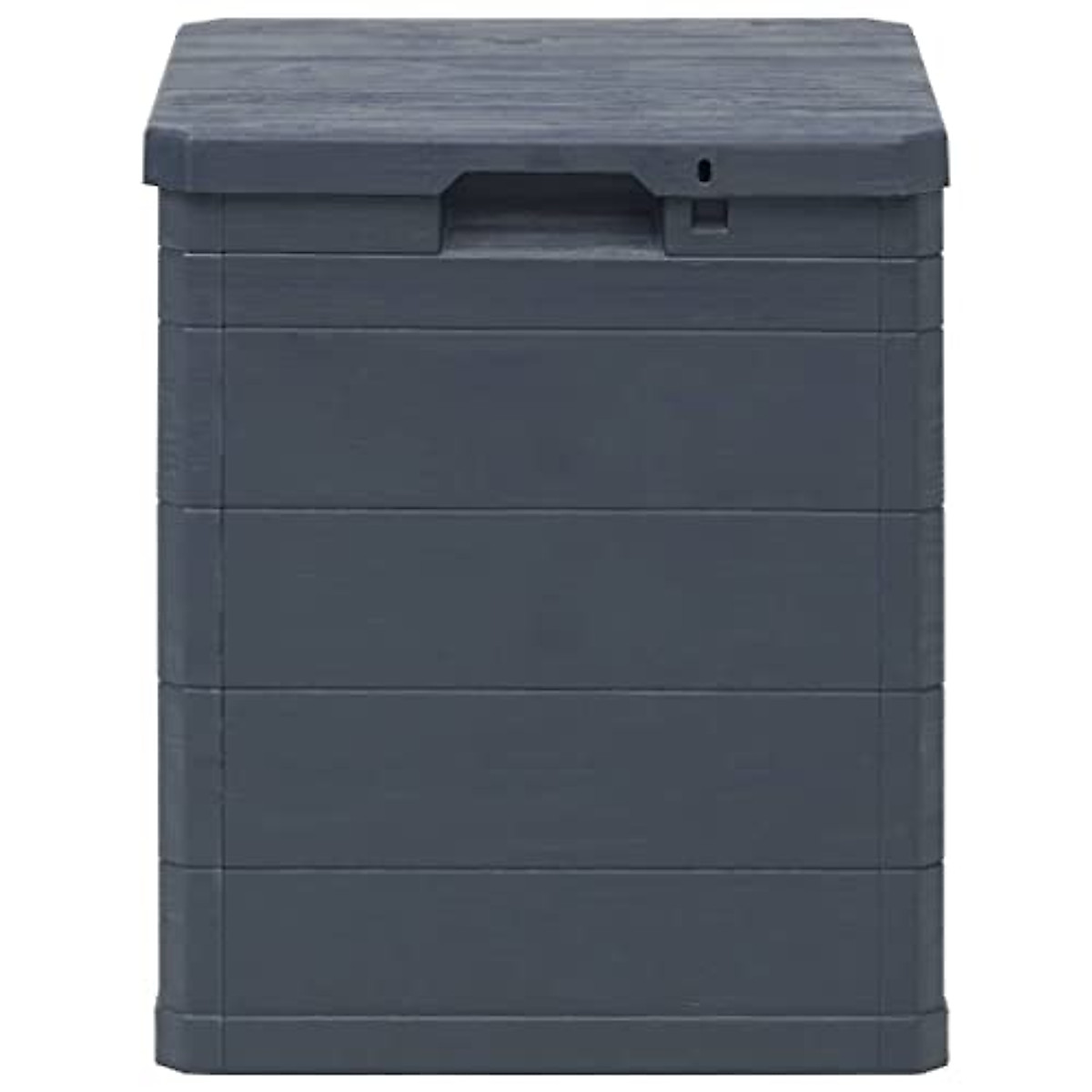 INLIFE Garden Storage Deck Box,Plastic Lockable Garden Container Cabinet Toolbox for Patio, Lawn, Poolside, Backyard Outdoor Anthracite 16.7"x17.3"x19.7"(WxDxH)(23.8 Gal)