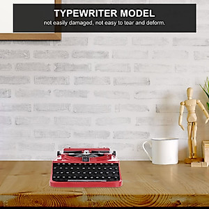 FOMIYES Vintage Typewriter Model Metal Manual Typewriter Antiques Retro Electric Typewriter Desktop Ornament for Home Office Study Room Decoration Red