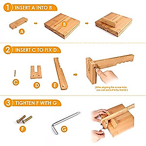 Tortilla Press 10 Inch Roti Maker Large Bamboo Wood Tortilla Press with Rolling Pin &100 Pcs Parchment Paper Quesadilla Maker for Homemade Tortilla, Roti.