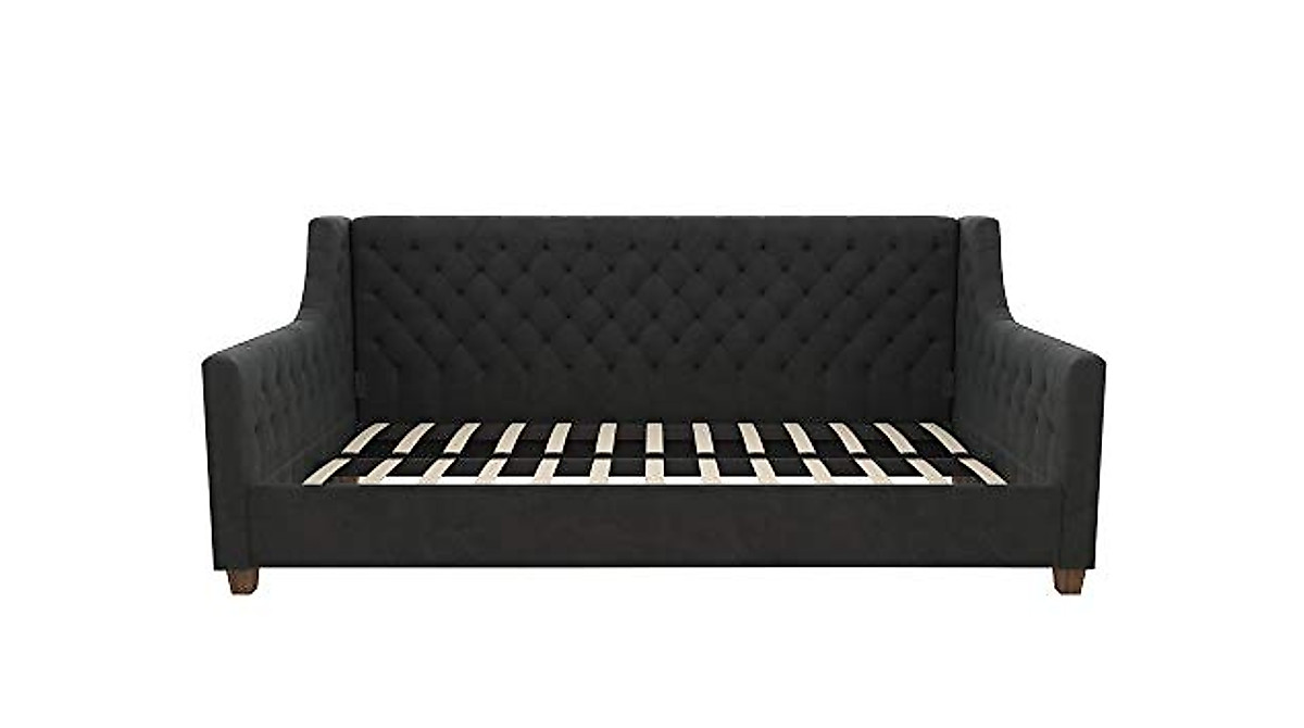 DHP Jordyn Diamond Tufted Daybed - Gray Velvet