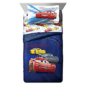 Jay Franco High Tech Twin 3 Piece Sheet Set, Cars Red