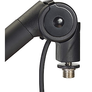 Gator Frameworks Deluxe Desk-Mounted Broadcast Microphone Boom Stand For Podcasts & Recording, Integrated XLR Cable (GFWBCBM3000), Black