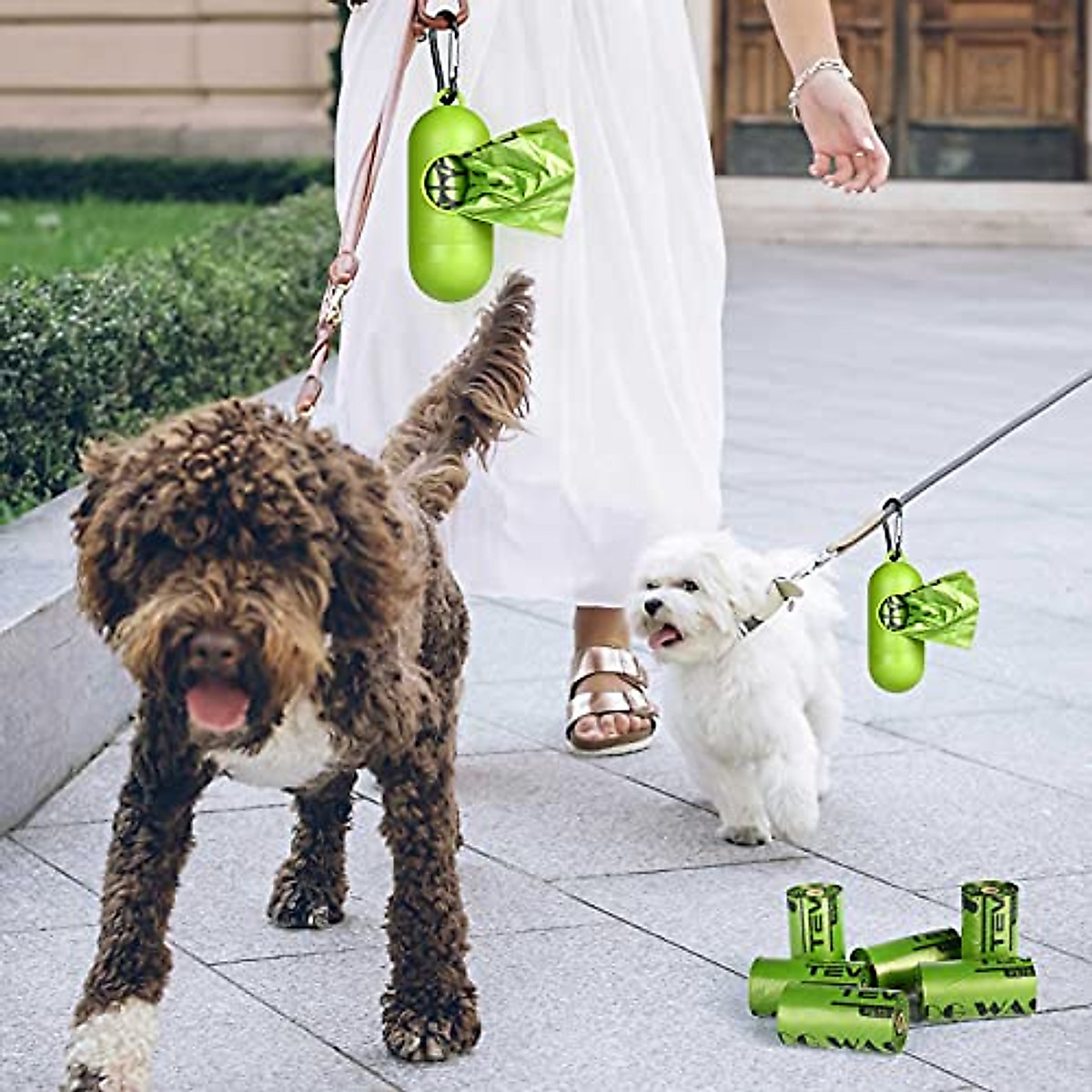 Tevado 120PCS Dog Poop Bag, Extra Thick Large Poop Bags for Dogs, Premium Dog Poop Bags Leak Proof, Tear Resistant Dog Pet Waste Bags Doggie Bags Scented with Free Dispenser