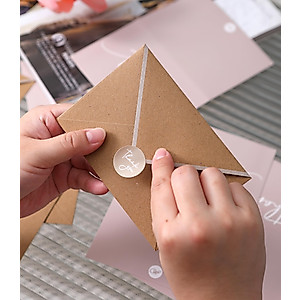 100 PK Bulk Thank You Cards with Envelopes - 5 x 3.5 Inches Wedding Thank You Cards Baby Shower Bridal Shower Personalized Thank You Notes for Small Business Graduation Funeral Birthday (2 colors)