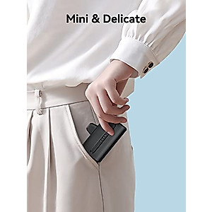 LVFAN Small Portable Charger 6600mAh, Ultra-Compact 20W PD Fast Charging Power Bank Cute Battery Pack Portable Charger for iPhone 14/13/12/11/XR/XS/X/SE/8/7/6 Mini Pro Max Plus Airpods iPod, Black