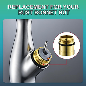 RP50587 Cartridge Compatible with Delta Single Handle Kitchen and Lavatory Faucets, Works with DIAMOND Seal Technology Models Featuring a 36 mm Motion Cartridge, RP51503 Bonnet Nut