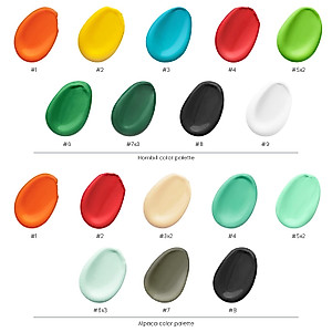 Arteza Kids Paint by Numbers Kit, 10 x 10 Inches, Pre-Printed Animal Canvas Painting Kit with 2 Canvases, 24 Acrylic Paint Pots, 3 Paintbrushes, Art Supplies for Developing Hand-Eye Coordination